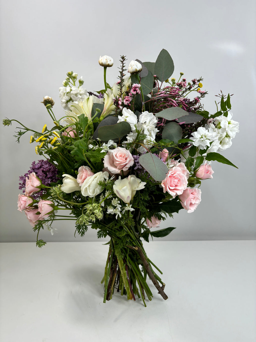 Pastel Spring Wrap Bouquet – Jenny Barker The Flower Doctor