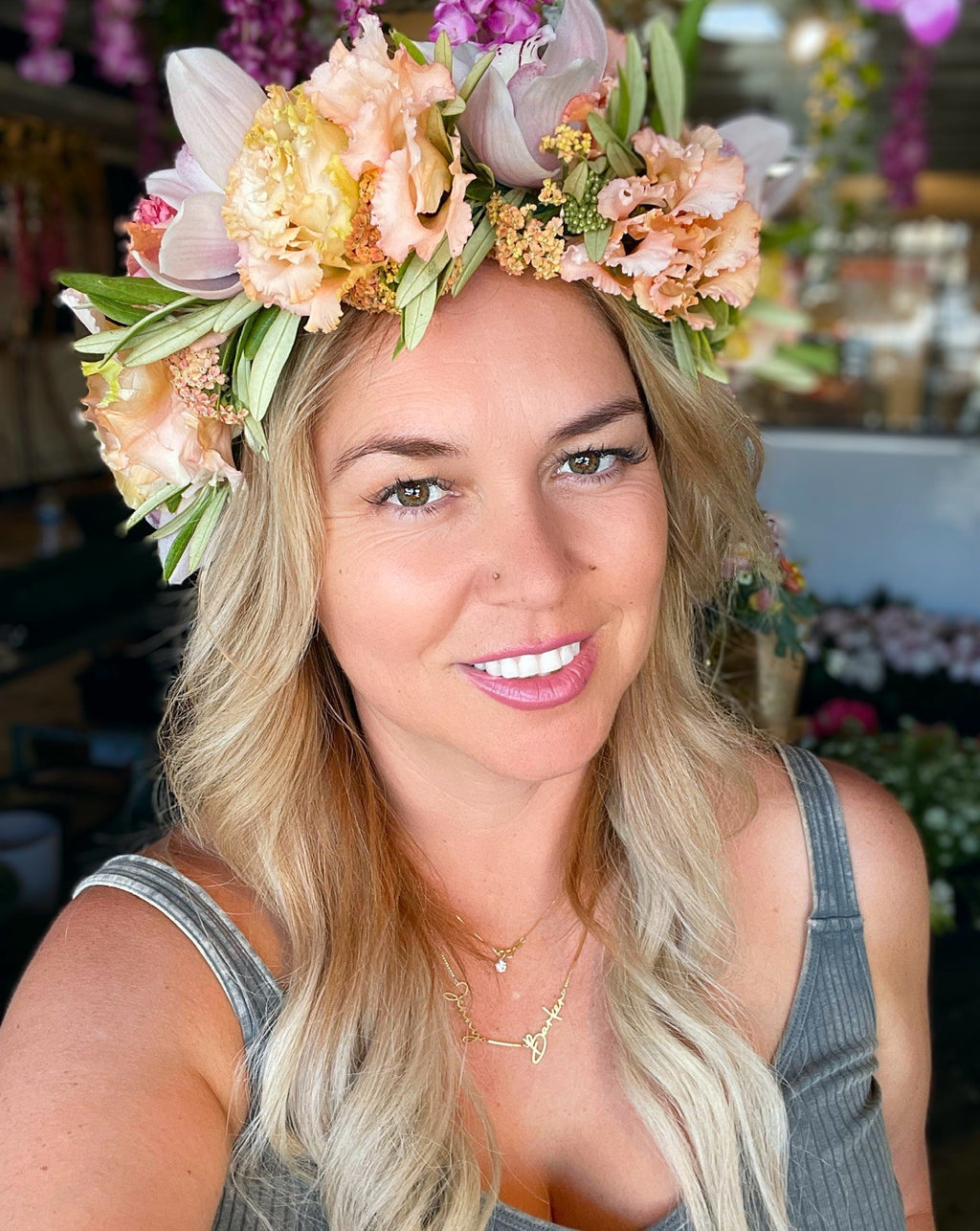 Custom Fresh Flower Crown – Jenny Barker The Flower Doctor